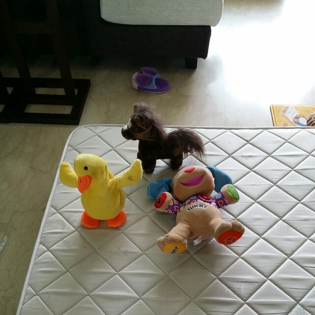 Fisher Price Musical Puppy, Hamleys Moving Duck And Musical Horse ...