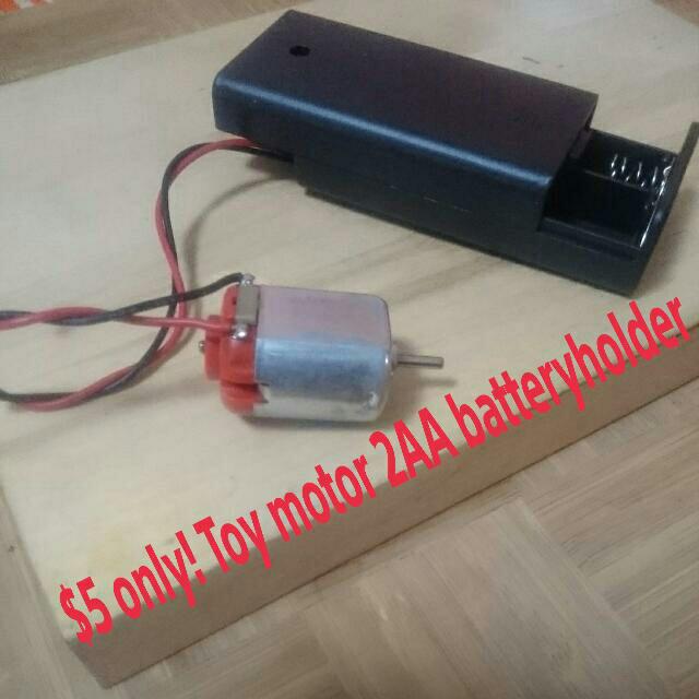 Science Kit: 3V Toy DC Motor With 2 AA Batteryholder (NEW), Hobbies ...
