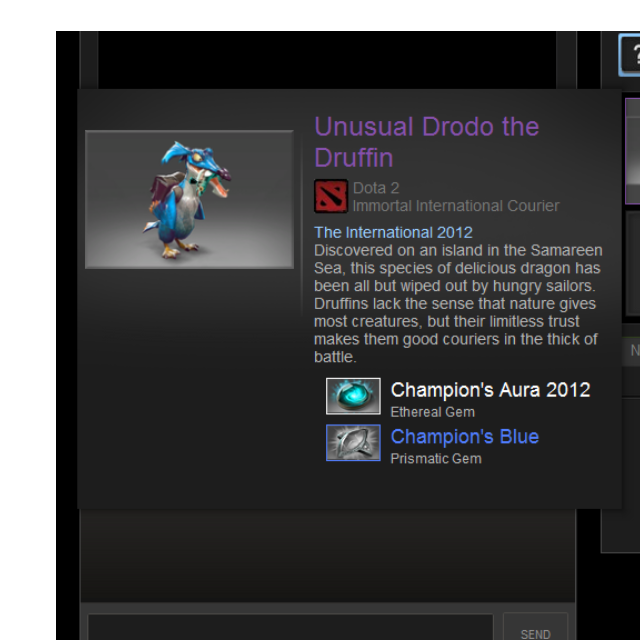 DOTA 2 UNUSUAL DRODO, Everything Else on Carousell