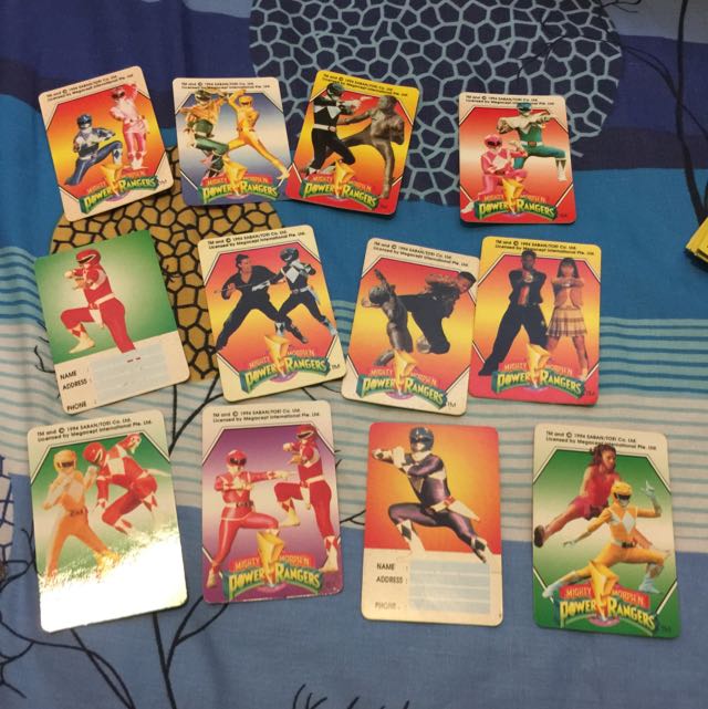 Power Ranger Name Card, Hobbies & Toys, Toys & Games on Carousell