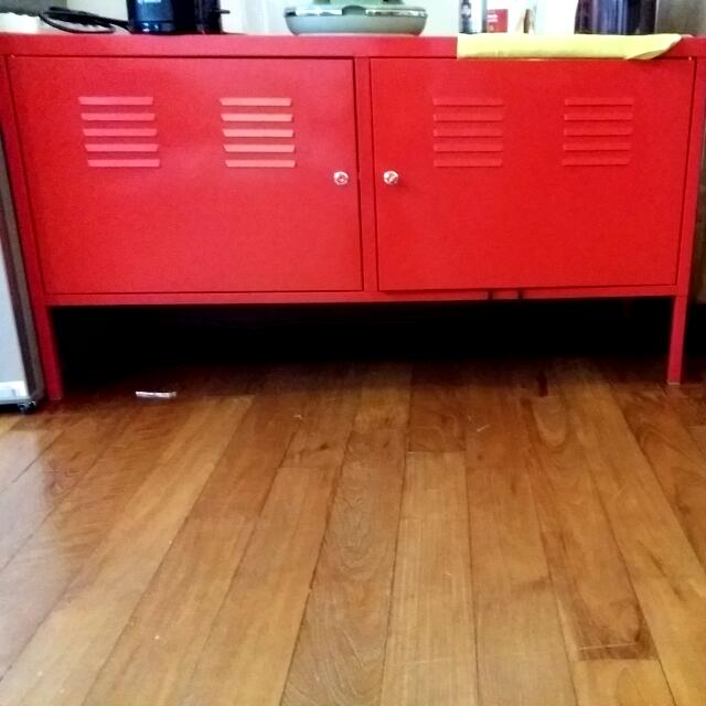 ** Reserved ** Red Ikea Cabinet, Furniture & Home Living, Furniture ...