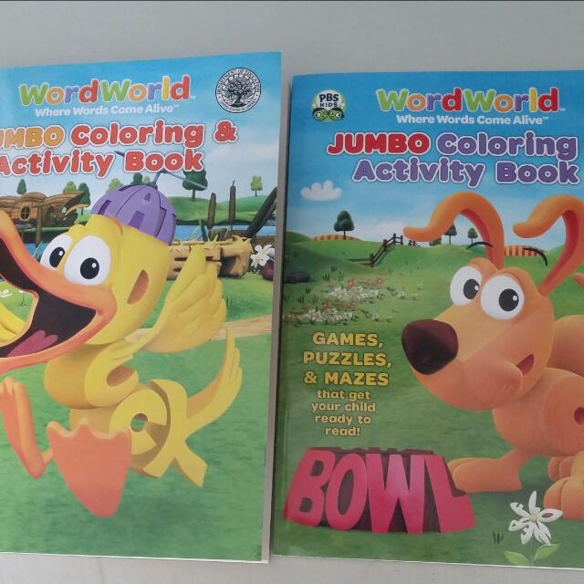 Word World Jumbo Colouring & Activity Books, Hobbies & Toys, Books ...