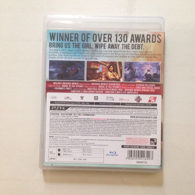 PS3 Bioshock Infinite: The Complete Edition, Hobbies & Toys, Toys ...