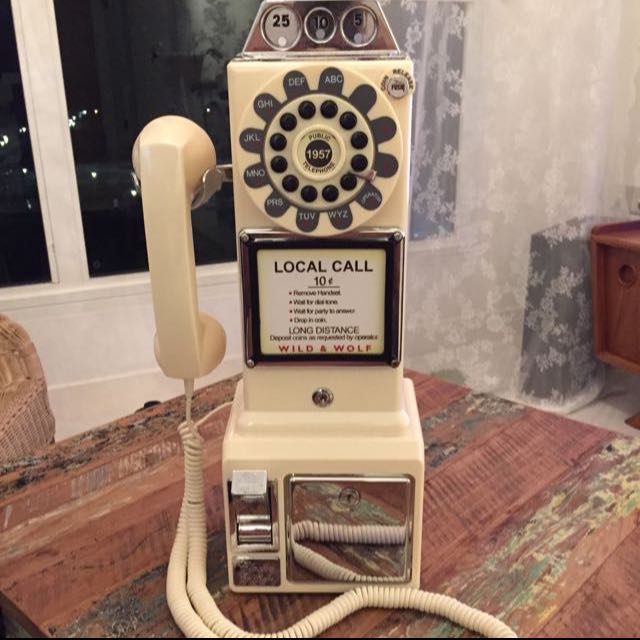 Vintage Wild & Wolf 1950's Diner Phone, Furniture & Home Living ...