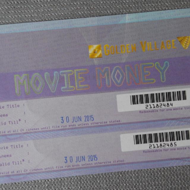 Golden Village Movie Voucher, Tickets & Vouchers, Vouchers on Carousell