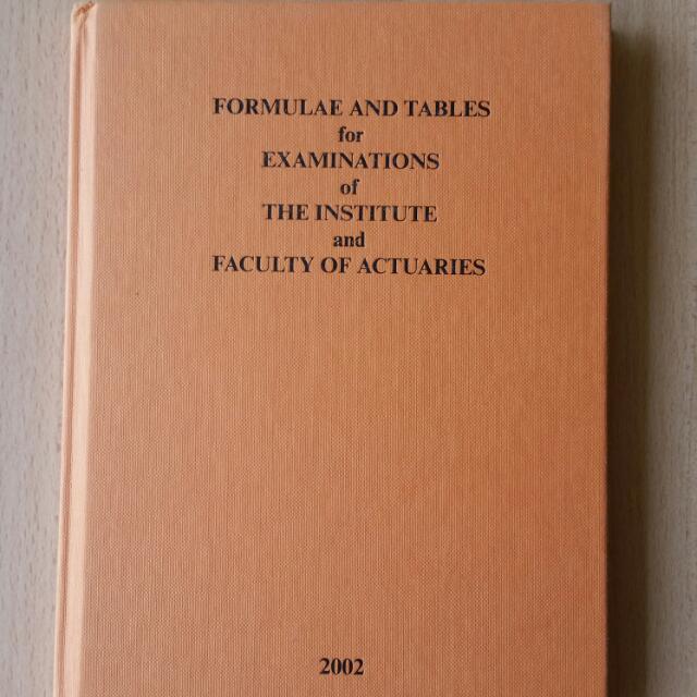 Formulae And Tables for Examinations (Actuarial Science), Hobbies ...