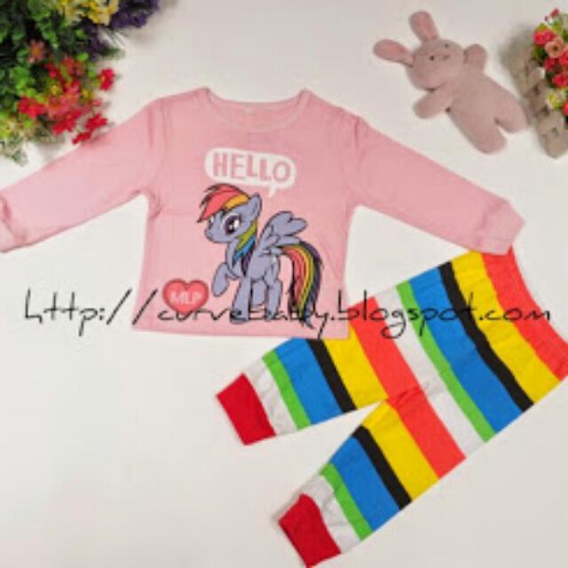 My Little Pony Inspired - Rainbow Dash Pajamas, Babies & Kids, Babies ...