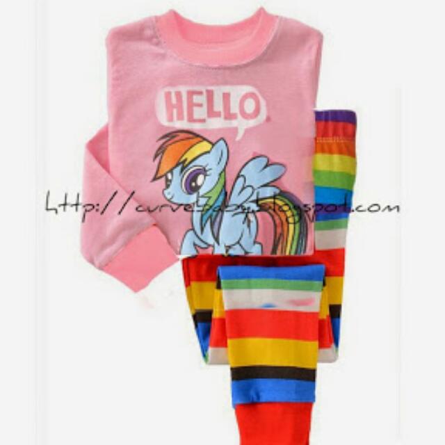 My Little Pony Inspired - Rainbow Dash Pajamas, Babies & Kids, Babies ...