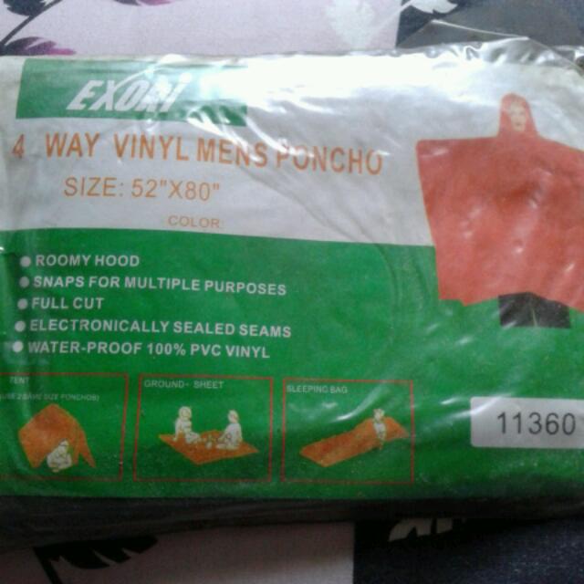 Brand New 4 Ways Vinyl Poncho At $10 Only., Computers & Tech, Parts ...