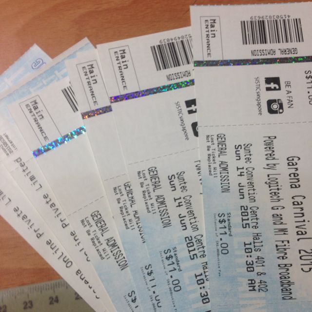 Garena Carnival Day 2 Tickets(7 Tickets), Tickets & Vouchers, Event ...