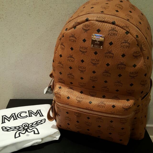 Mcm Large Backpack (AUTHENTIC), Men's Fashion, Bags, Sling Bags on ...
