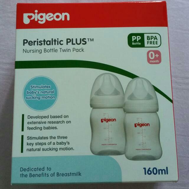 PIGEON PERISTALTIC PLUS PP NURSING BOTTLE 160ML - TWIN PACK, Babies & Kids, Nursing & Feeding ...