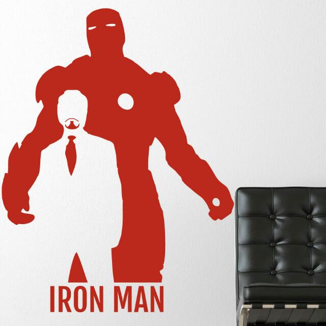 Wall Sticker Iron Man, Hobbies & Toys, Stationery & Craft, Art & Prints ...