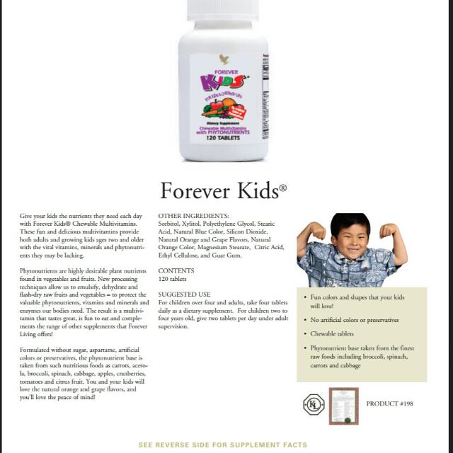 Forever Kids Chewable Multivitamins (120 Tablets), Babies & Kids on ...