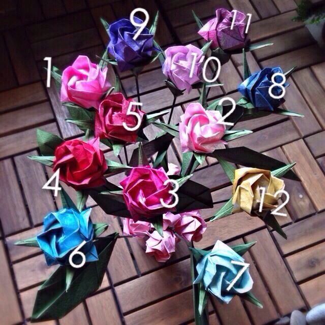 Origami Rose Bouquet, Furniture & Home Living, Home Decor, Artificial ...