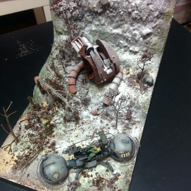 1/35 Zaku Zeon Mobile scout Custom Snow Scene Gundam, Hobbies & Toys ...