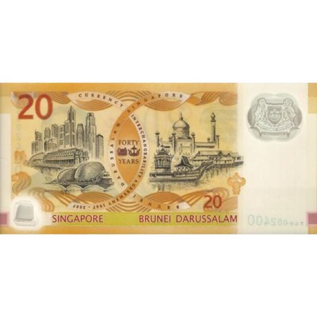 Singapore $20 Commemorative Polymer Note, Hobbies & Toys, Memorabilia ...