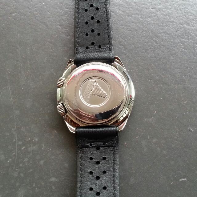 Vintage 70s Swiss Diver ETA Compressor Watch 42mm Rumanel dual Crown ...