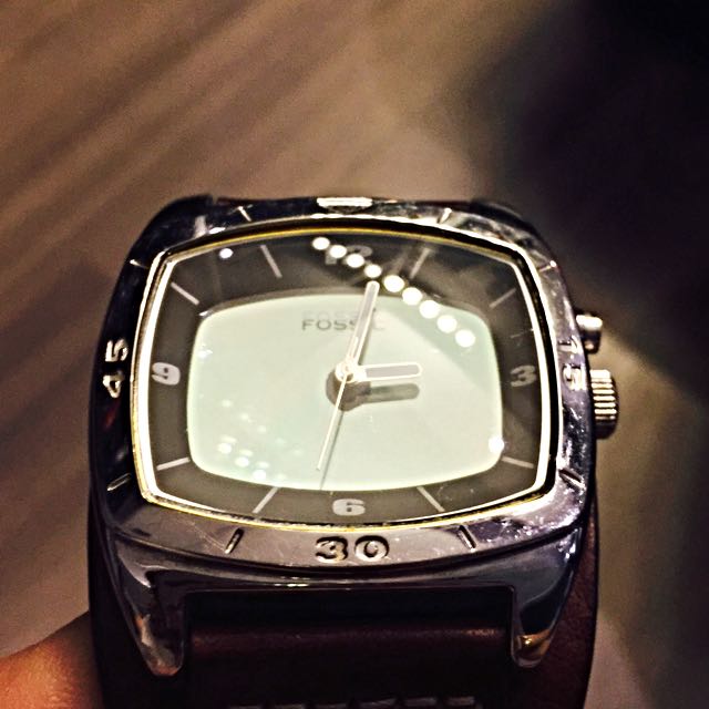 FOSSIL Men's Tic Tac Brown Leather Strap Watch, Mobile Phones & Gadgets ...