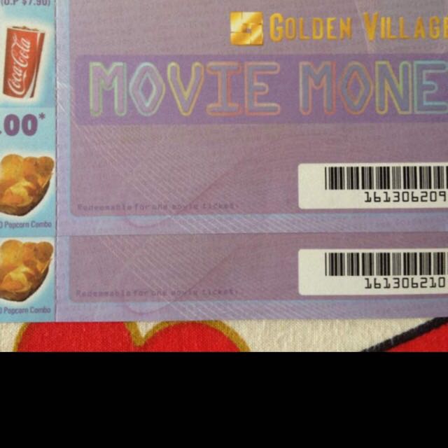 Golden Village Movie Ticket, Tickets & Vouchers, Event Tickets on Carousell
