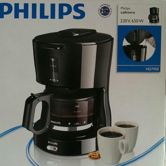 BNIB Philips Drip Filter Coffee Machine (Hd7450), TV & Home Appliances ...