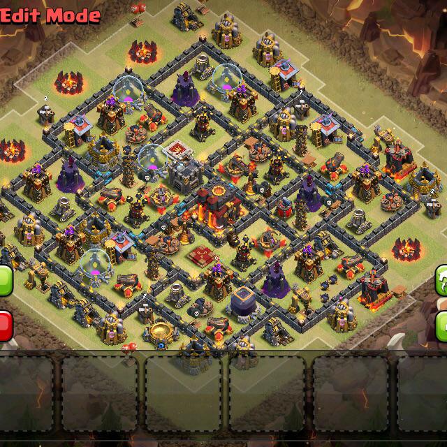 COC Max Level base (Updated) TH10, Hobbies & Toys, Toys & Games on ...