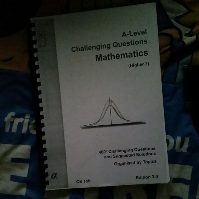 H2 A Level Maths Questions, Hobbies & Toys, Books & Magazines ...