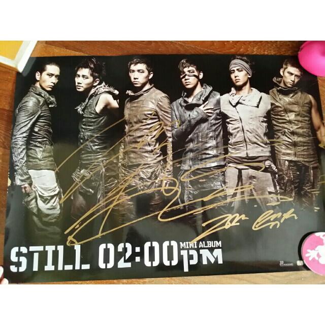 2PM TAECYEON Autograph Poster, Hobbies & Toys, Memorabilia ...