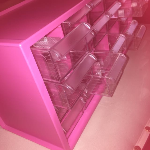 Beautiful pink Storage Unit For Cosmetics Or jewelries, Women's Fashion ...