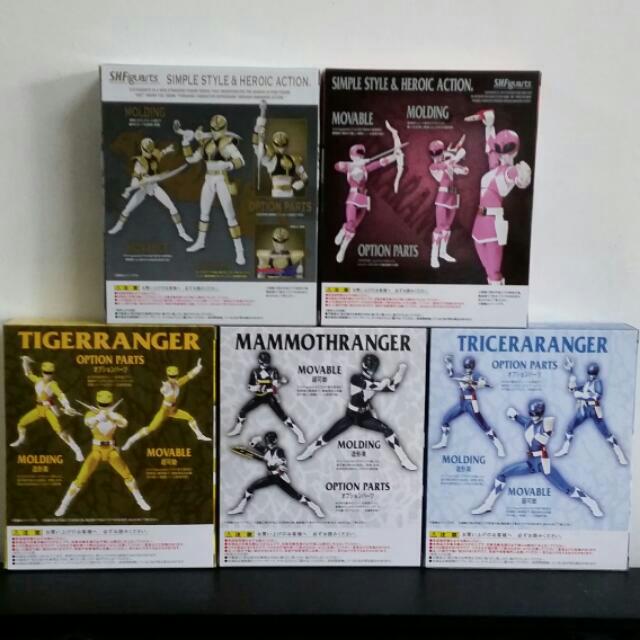 SHF ZYURANGER DAIRANGER DAI ZYU SET OF 5 FIGUARTS MMPR MIGHTY MORPHIN ...
