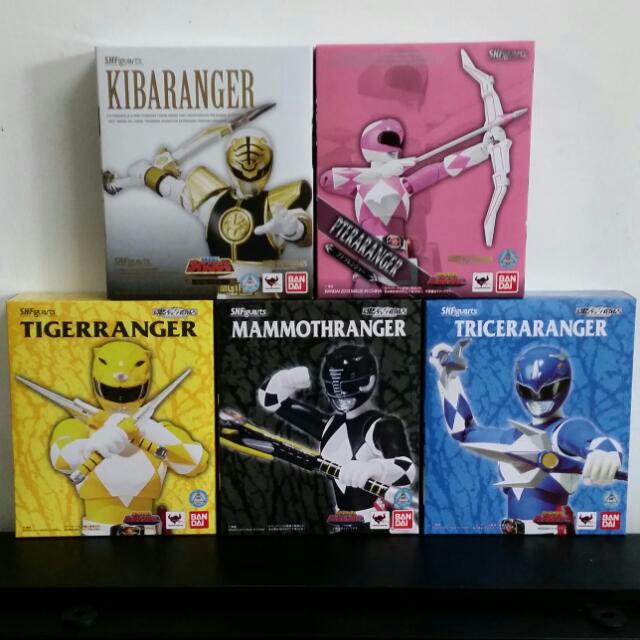 SHF ZYURANGER DAIRANGER DAI ZYU SET OF 5 FIGUARTS MMPR MIGHTY MORPHIN ...