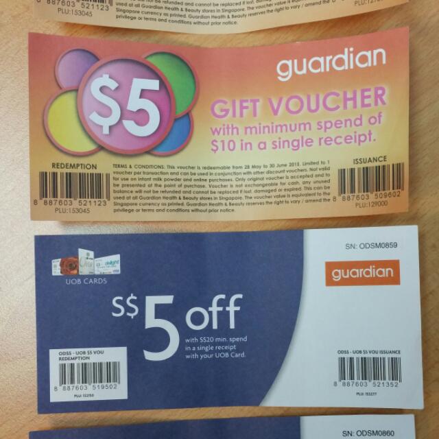 Guardian Voucher $20, Tickets & Vouchers, Vouchers on Carousell