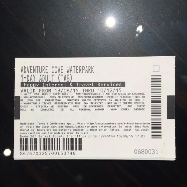Adventure Cove Waterpark Tickets, Tickets & Vouchers, Local Attractions ...