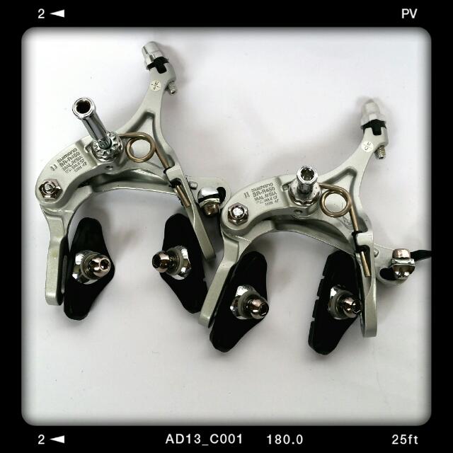 Shimano BR-450 Long Reach Brake Calipers Silver, Sports Equipment ...