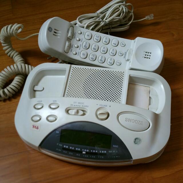 Telephone Clock Radio, Furniture & Home Living, Home Decor, Clocks on ...