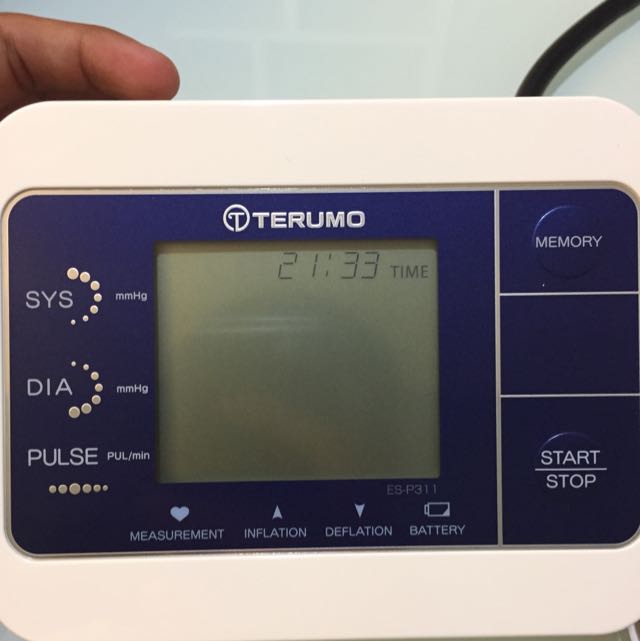 TERUMO Blood Pressure Monitor, Health & Nutrition, Health Monitors ...