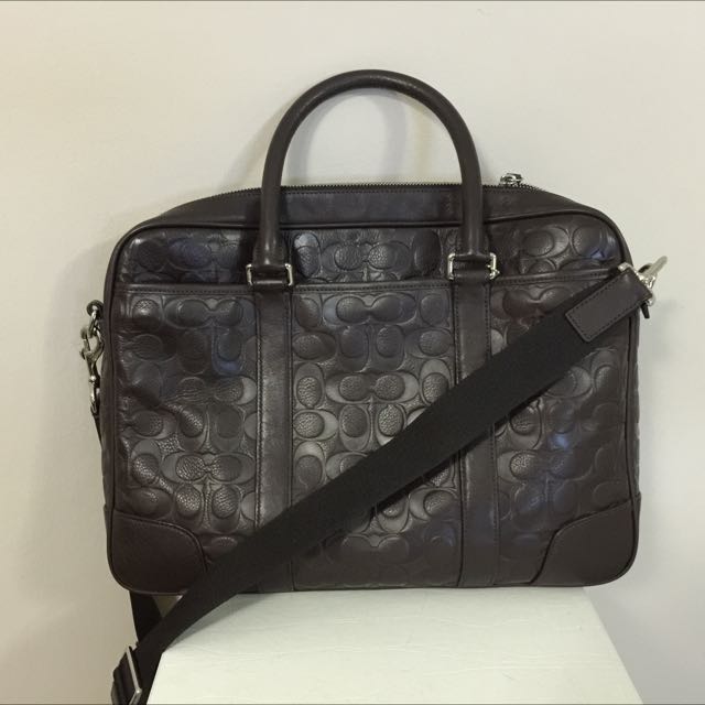 Coach Full Leather Document Bag, Men's Fashion, Bags, Belt bags ...