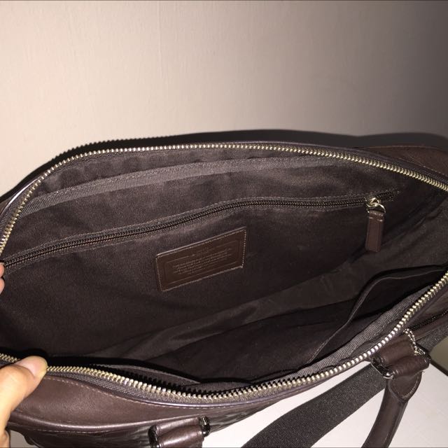 Coach Full Leather Document Bag, Men's Fashion, Bags, Belt bags ...