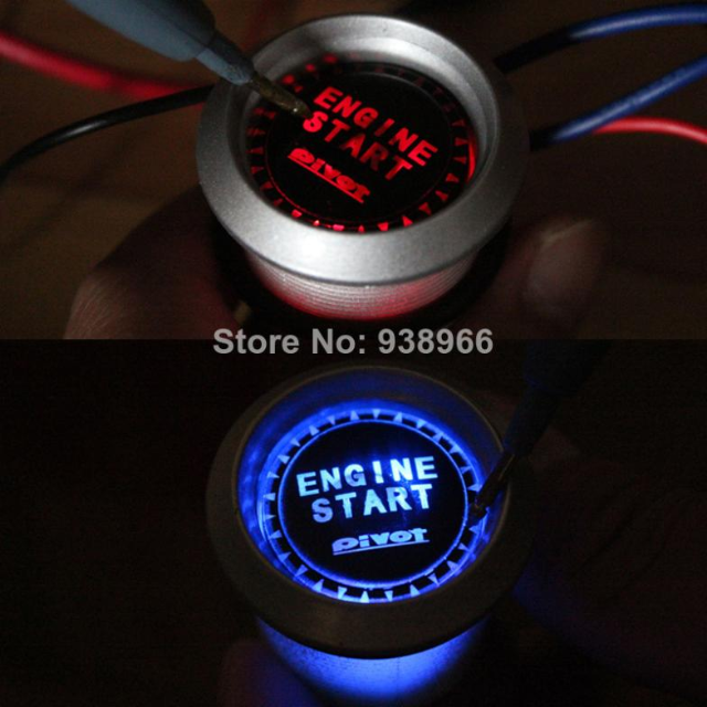 PIVOT ES ILUMMI Engine Push Start Button RED/BLUE, Auto Accessories on ...
