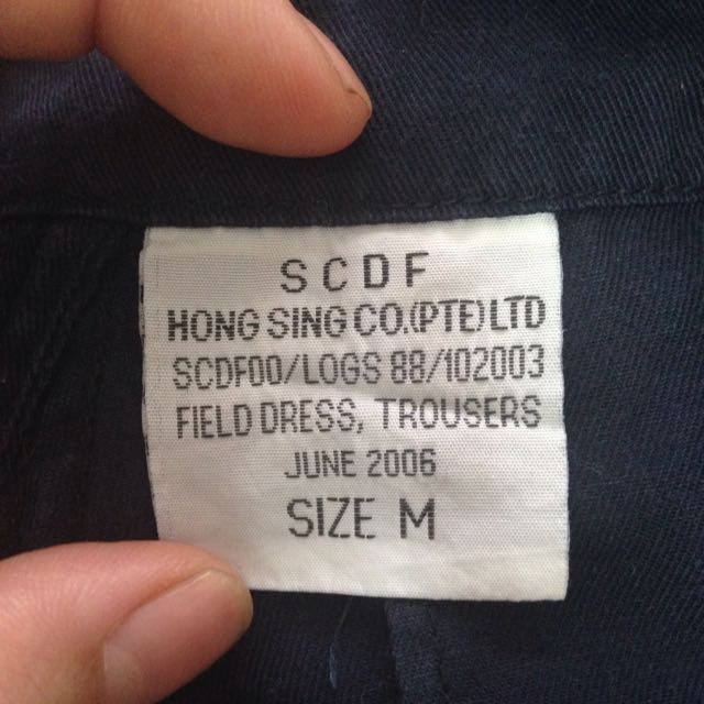 SCDF BLUE PANTS SIZE M, Men's Fashion, Bottoms, Trousers on Carousell