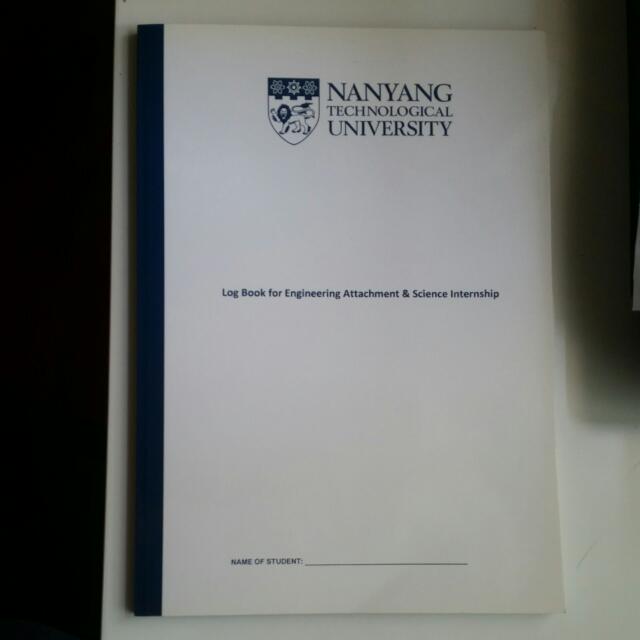 NTU Logbook For Engineering Attachment & Science Internship, Hobbies ...