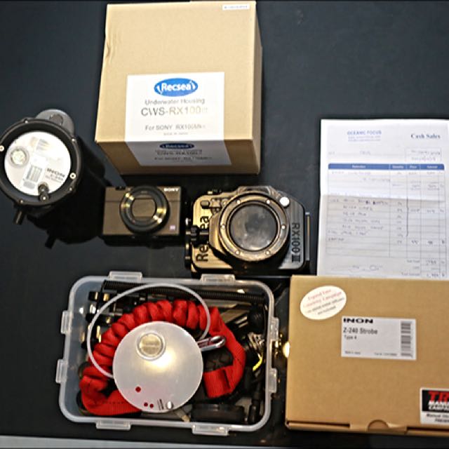 Underwater Camera Sony Rx100 Mk3 With Recsea Housing + Inon Z240 ...