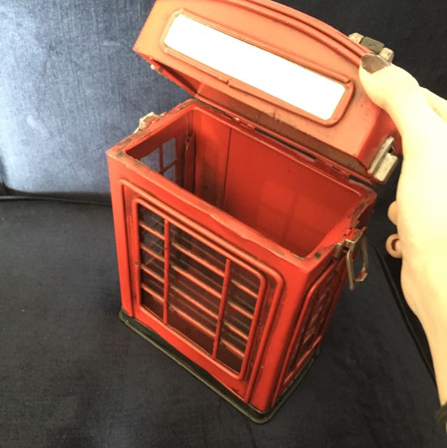 London Phone Booth Decor With Handle, Furniture & Home Living, Home ...