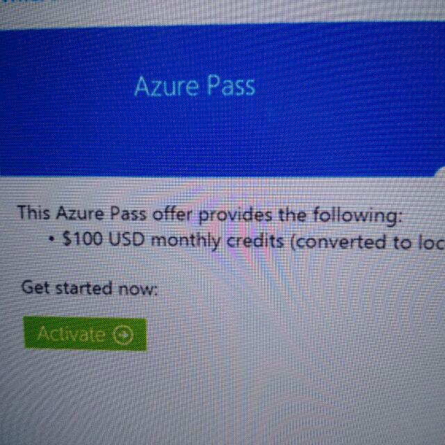 Microsoft Azure Pass worth usd$100, Tickets & Vouchers, Vouchers on ...