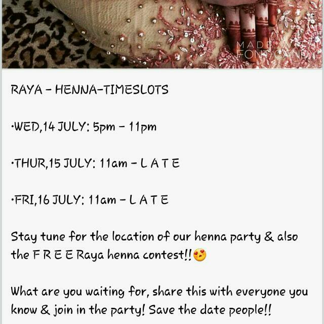 Henna Raya PARTY!!, Women's Fashion, Dresses & Sets, Traditional ...