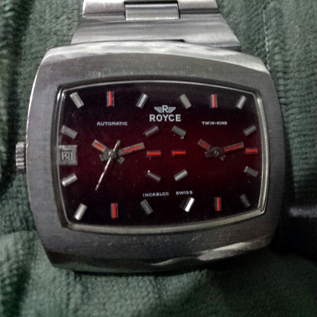 Rare Vintage ROYCE watch. All Original Parts. Stainless Steel Bracelet ...