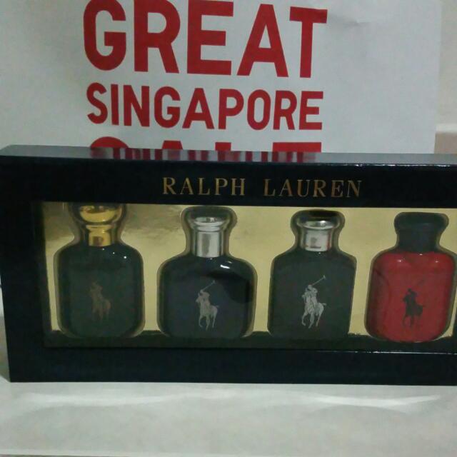 Selling Ralph Lauren Miniature perfume Set, Men's Fashion, Tops & Sets ...