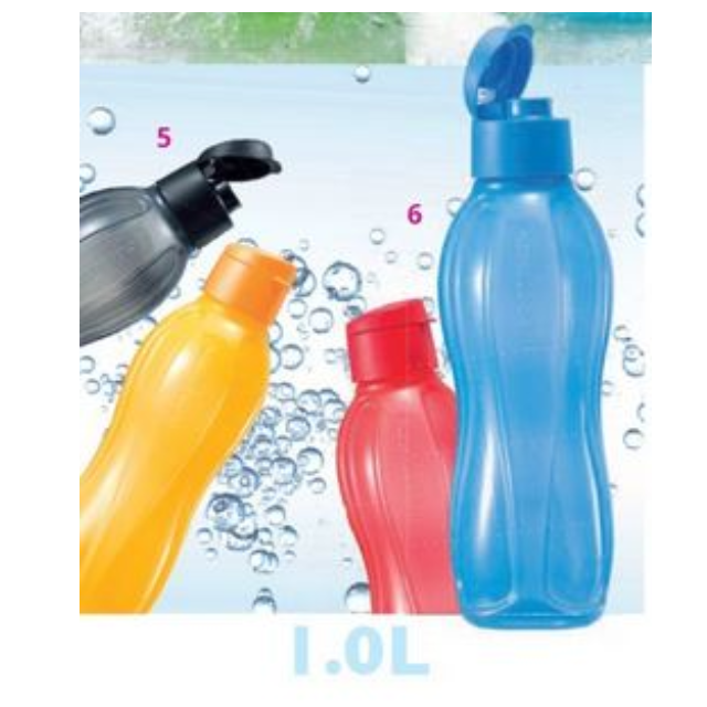 Tupperware Eco Bottles Flip Top 1L, Babies & Kids, Nursing & Feeding ...