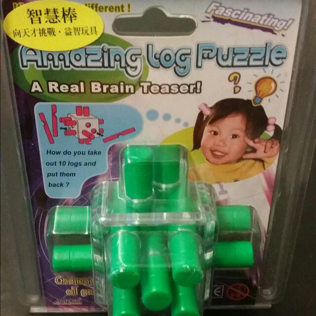 IQ Puzzle (Brain Teaser) - Amazing Log Puzzle Game, Hobbies & Toys ...