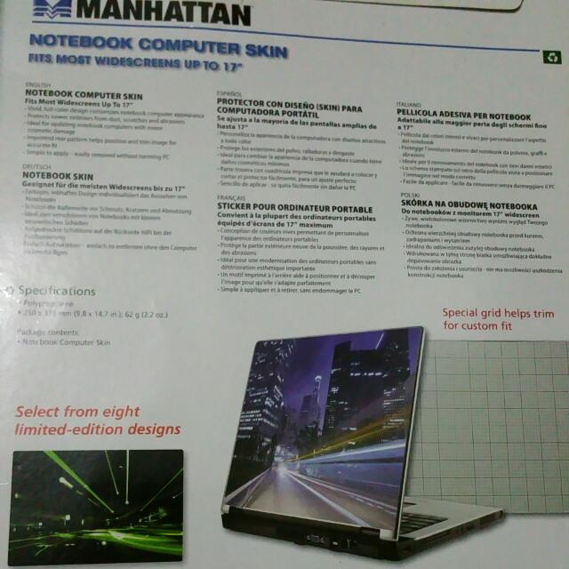 Manhattan Notebook Computer Skin Limited Edition, Computers & Tech ...
